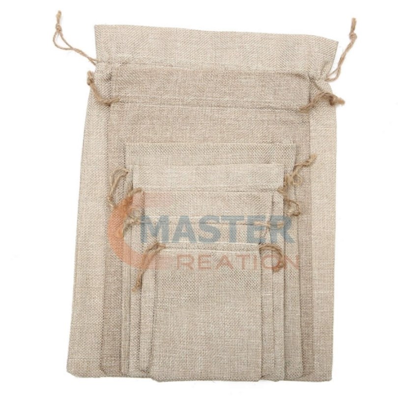Linen Drawstring Pouch | Linen Pocket | Hessian Bag | Master Creation ...