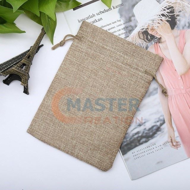 Linen Drawstring Pouch | Linen Pocket | Hessian Bag | Master Creation ...