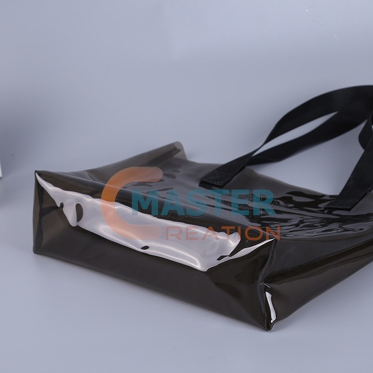 Black PVC Tote | Custom PVC Tote | Clear Black PVC Bag | Master ...