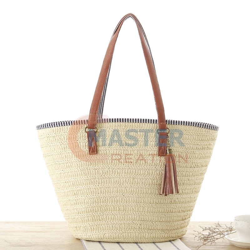 Rattan Woven Tote | Beige Woven Straw Tote | Green Woven Straw Tote ...