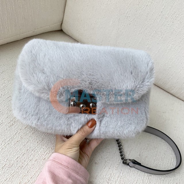 Square Fur Bag | Female Handbag | Autumn Plush Bag | Master Creation ...