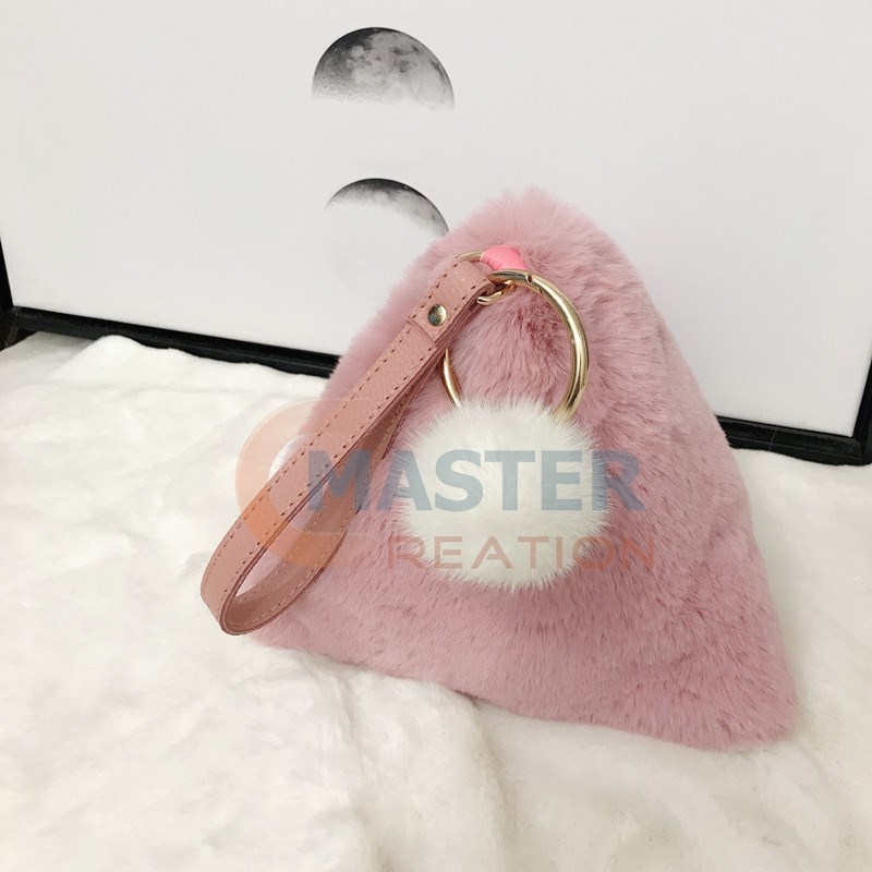 Triangle Plush Bag | Casual Plush Bag | Clutch Plush Bag | Master ...