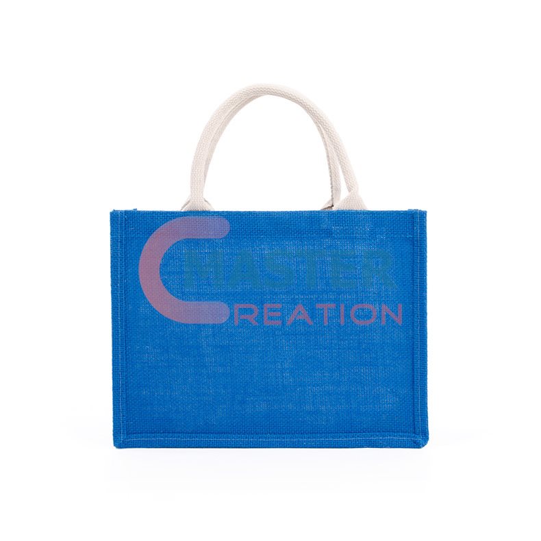 Blue Jute Bag | Blue Burlap Bag | Fashion Blue Tote | Master Creation ...