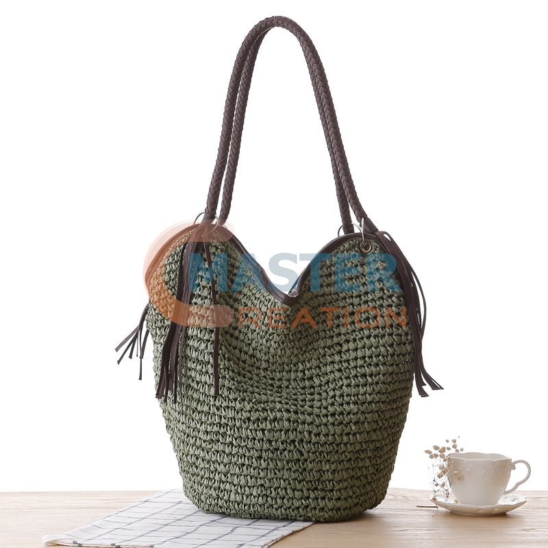 Braided Straw Bag | Braided Tassel Handbag | Braided Straw Handbag ...
