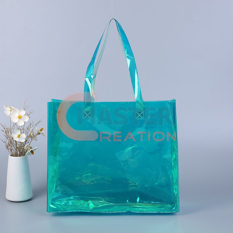 Clear Blue Tote | Blue PVC Tote | Clear PVC Handbag | Master Creation ...