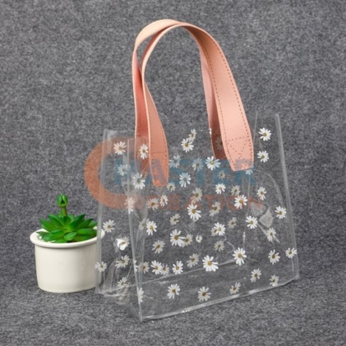 Clear Daisy Handbag | Daisy Print Handbag | Clear PVC Tote | Master ...
