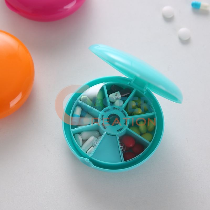 Flat Round Box | Portable Grid Box | Weekly Pill Box | Master Creation ...