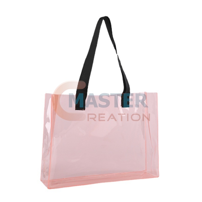 Clear Travel Handbag | Fluorescence Green Tote | Clear Green Tote ...